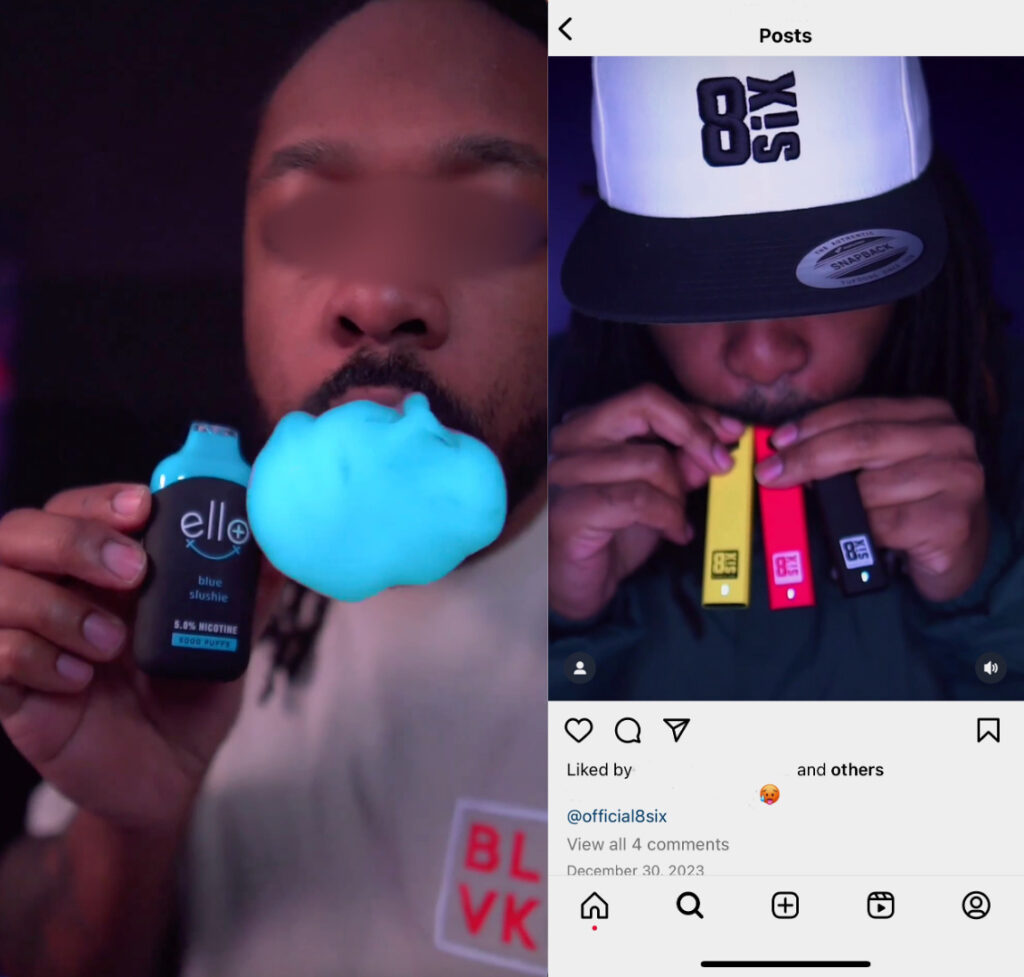 E-cigarette and cannabis influencer marketing on social media despite ...